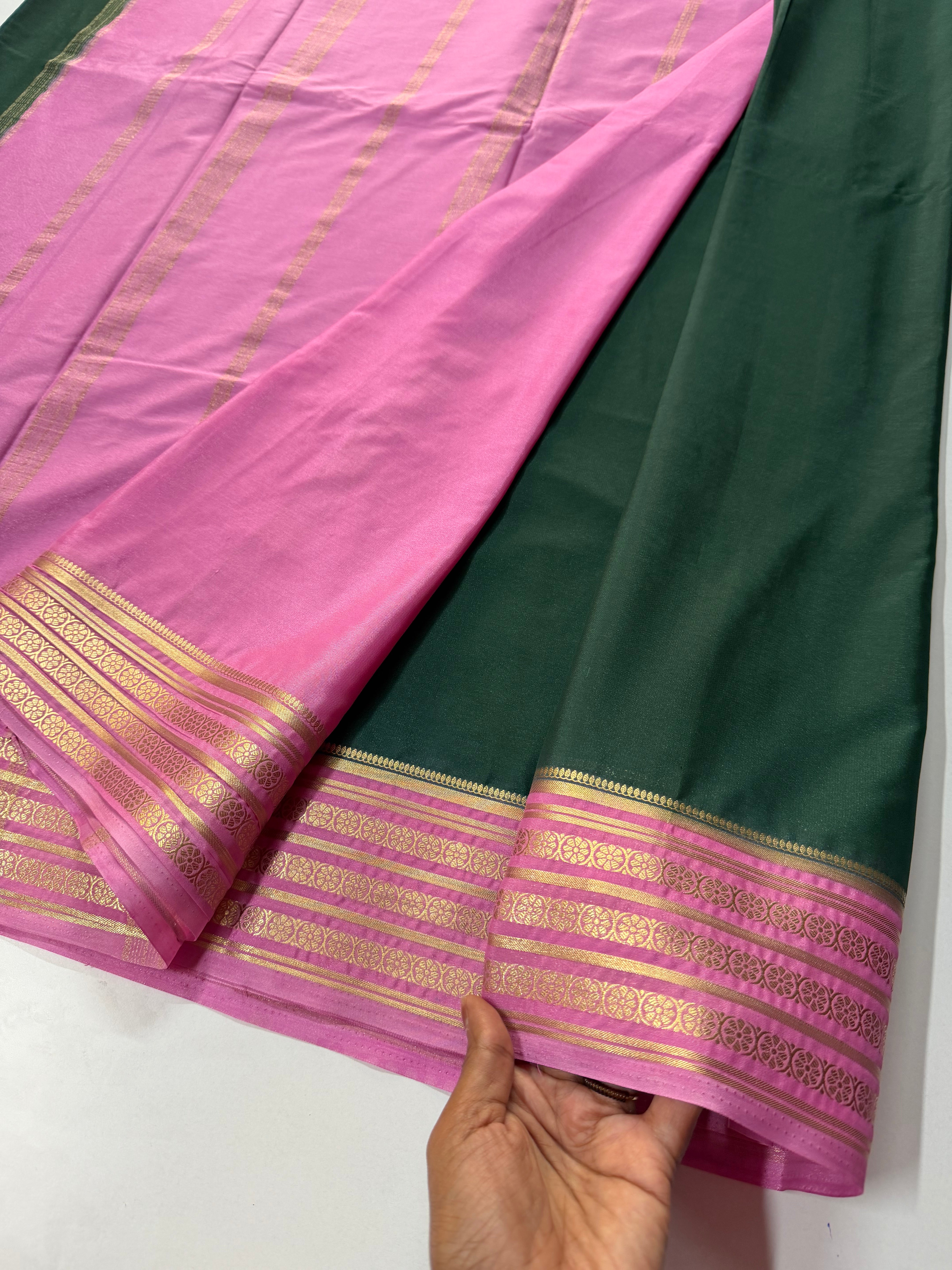 Semi Mysore Crepe Silk Saree- VARAHI022 – Sarees By Varahi